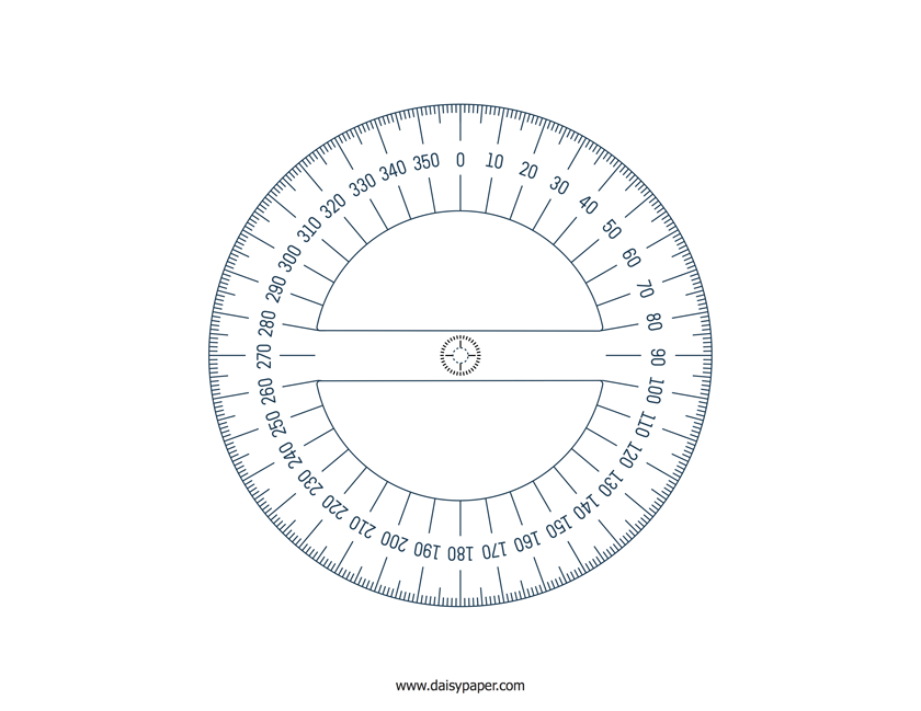 Circular Protractor Daisy Paper